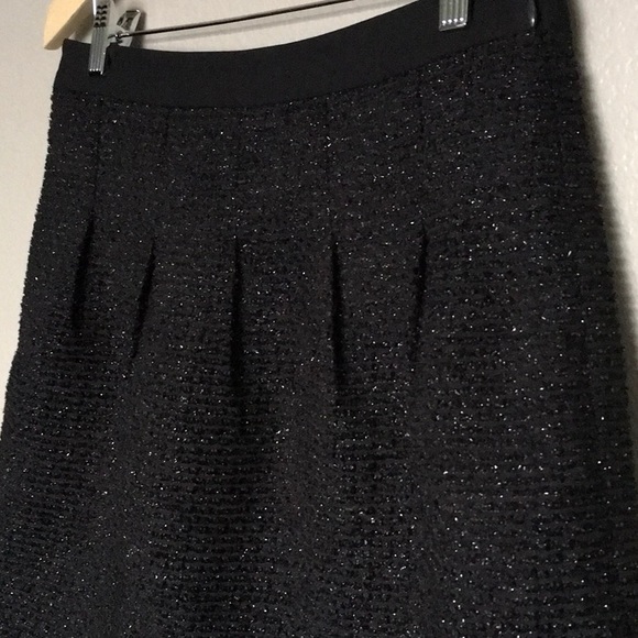 LOFT | Skirts | Loft Black Silver Tweed Miniskirt | Poshmark